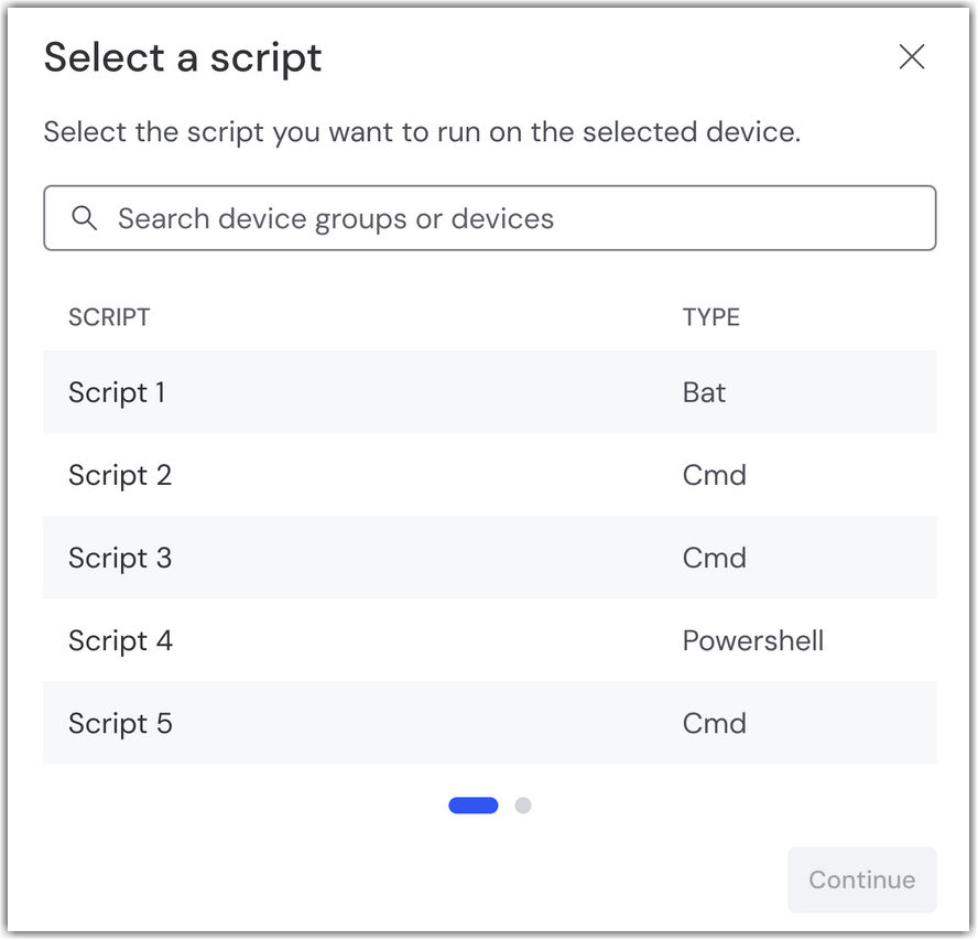 Execute scripts remotely
